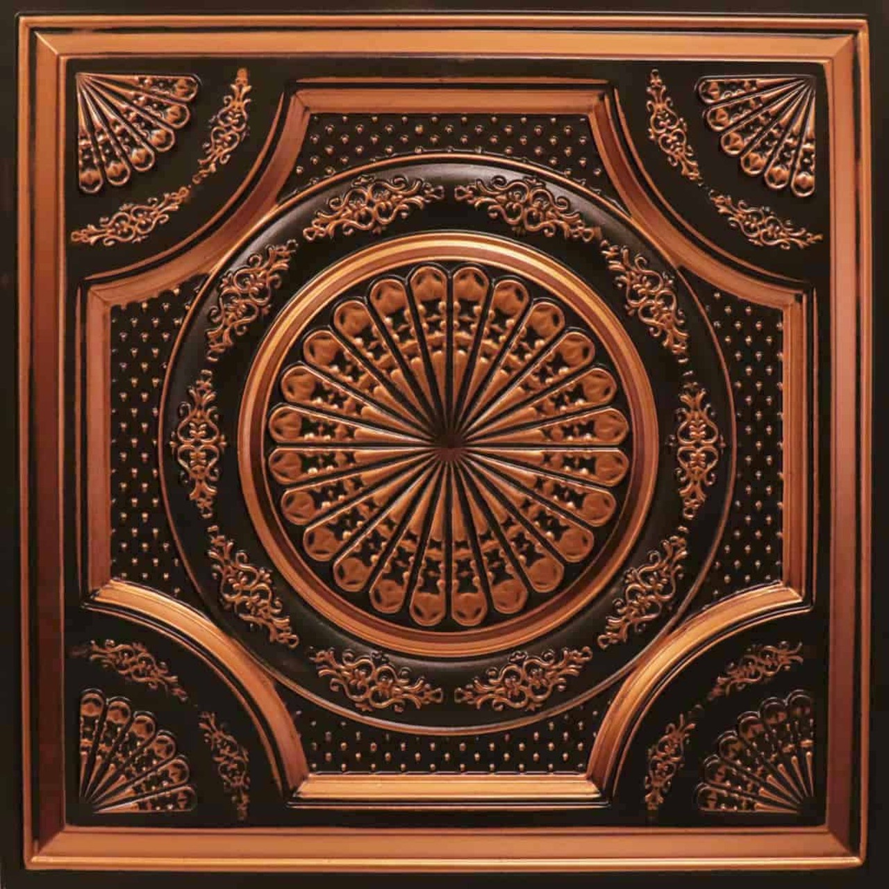 Radial Crown - Faux Tin Ceiling Tile - #309