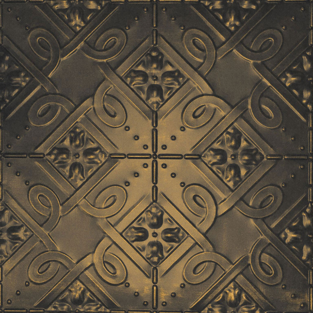 Soho - Shanko - Hand Painted - Tin Ceiling Tile - #304