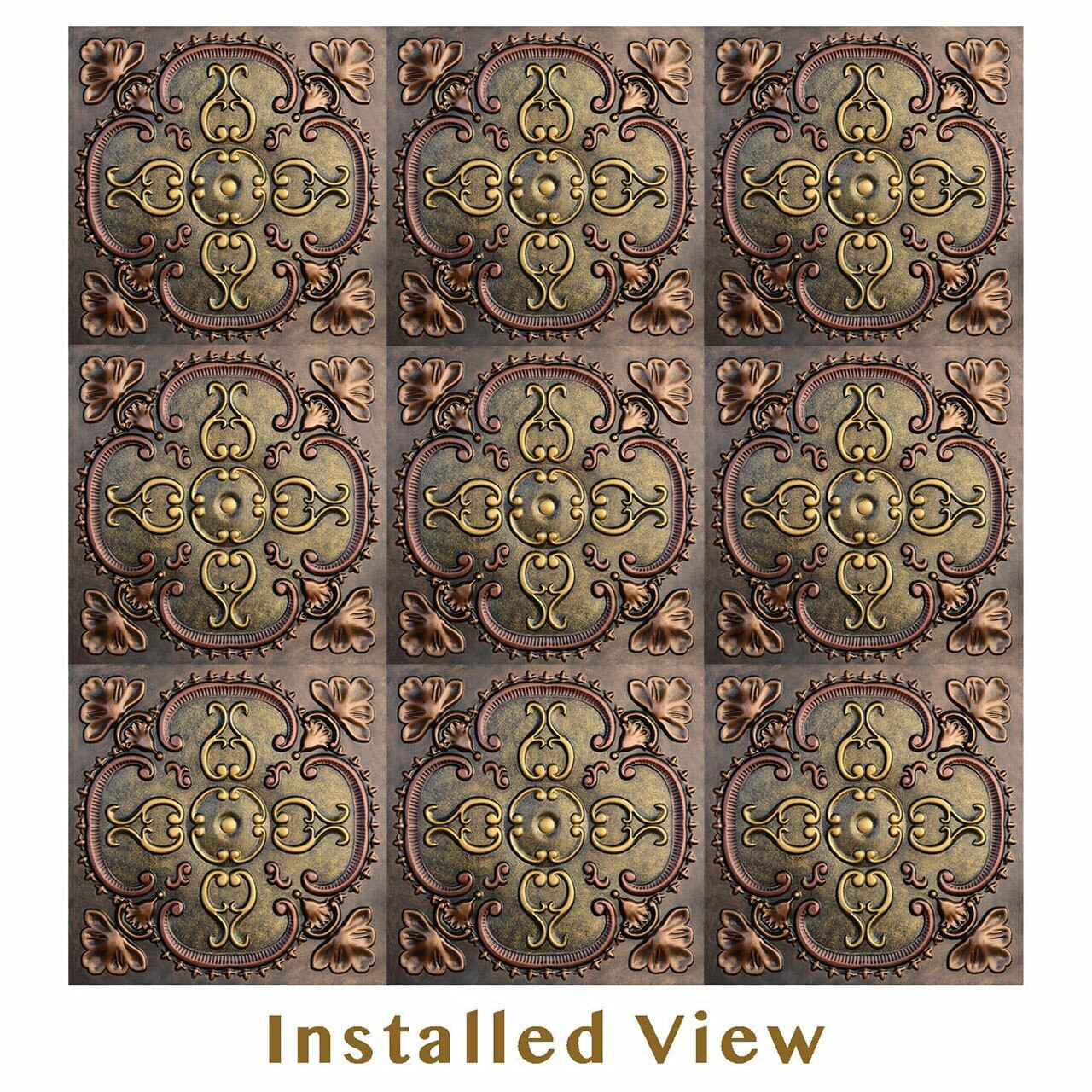 #CTF-010-4 Alhambra IV FAD Hand Painted Ceiling Tile | DCT