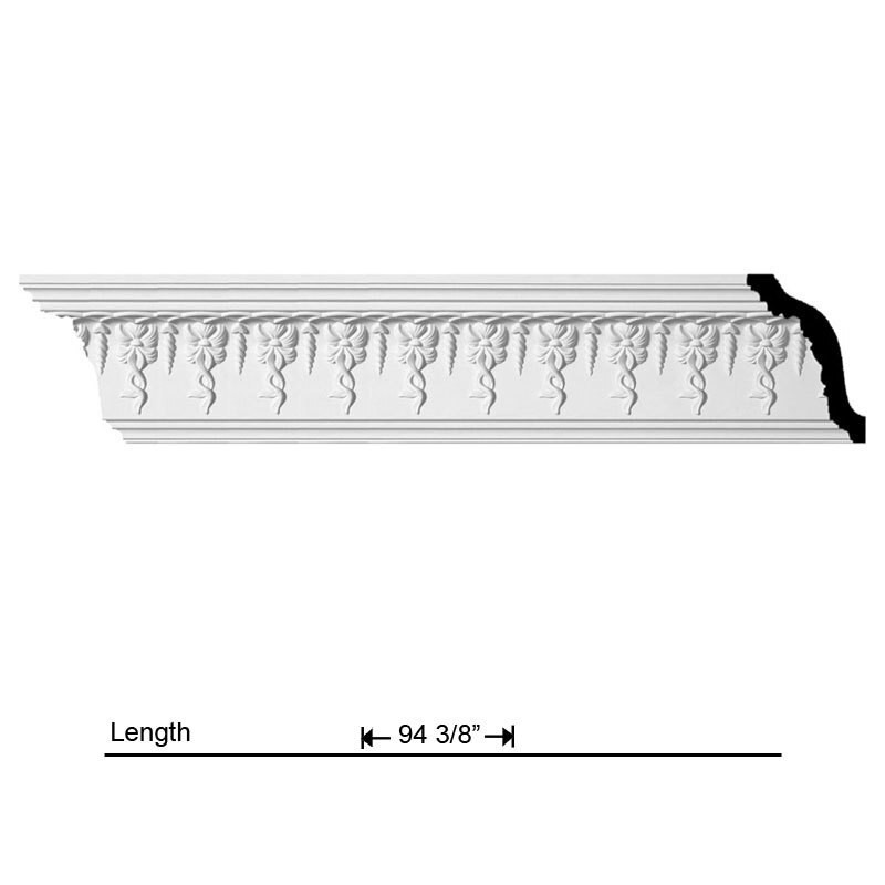 Scott - Urethane Crown Moulding - 94-3/8 in x 3-7/8 in x 6-1/2 in