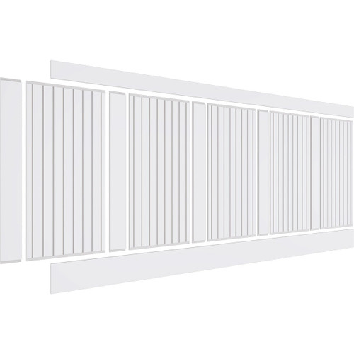 Framed Beadboard PVC Wainscot Paneling Kit