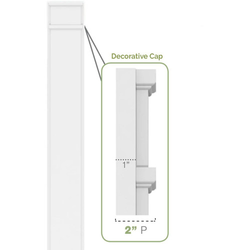 TrueCraft Two Equal Raised Panel Pilaster with Capital & Base ...