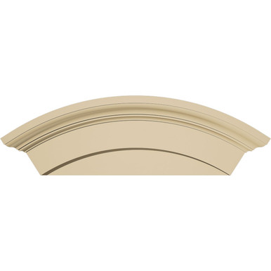Arched Signature Urethane Pediment, Primed Tan