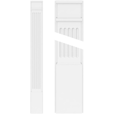 TrueCraft Fluted Pilaster with Capital & Base, Architectural Grade PVC ...
