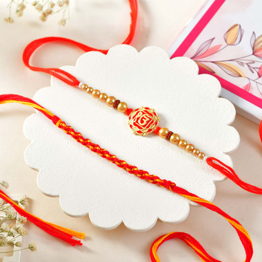 Ethnic Punjabi Rakhi with Pavitra Dhaga Set - Rakhi.com