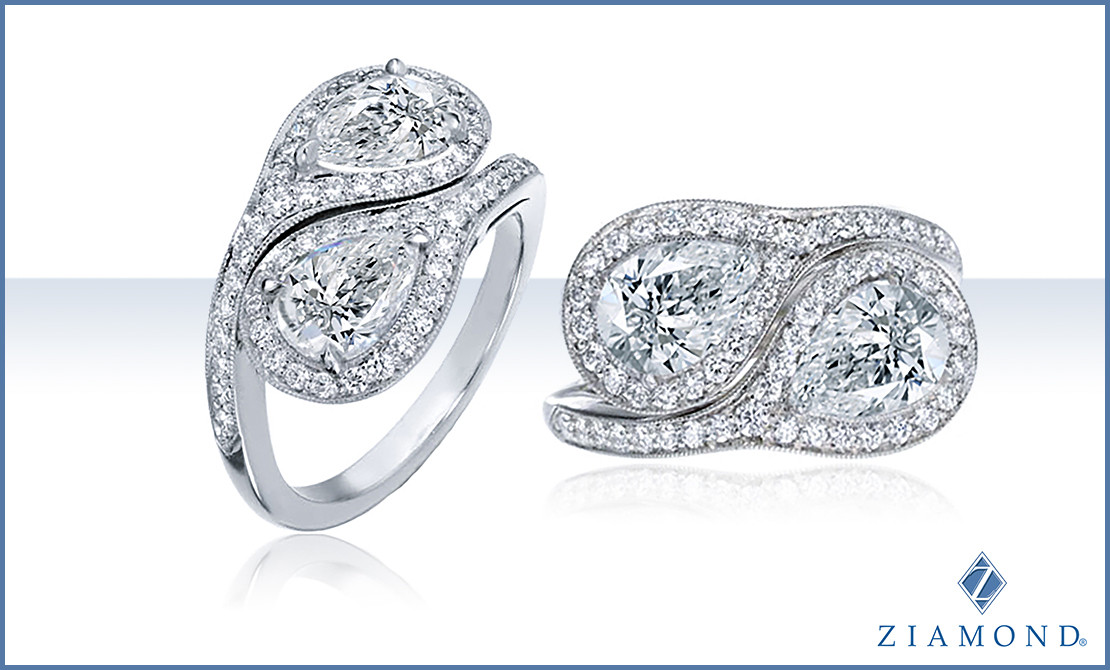 Meet The Kopra Pear Shape Bypass Ring - Ziamond