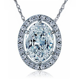 Halo Pendants - Top Quality Lab Grown Diamond Look Cubic Zirconia