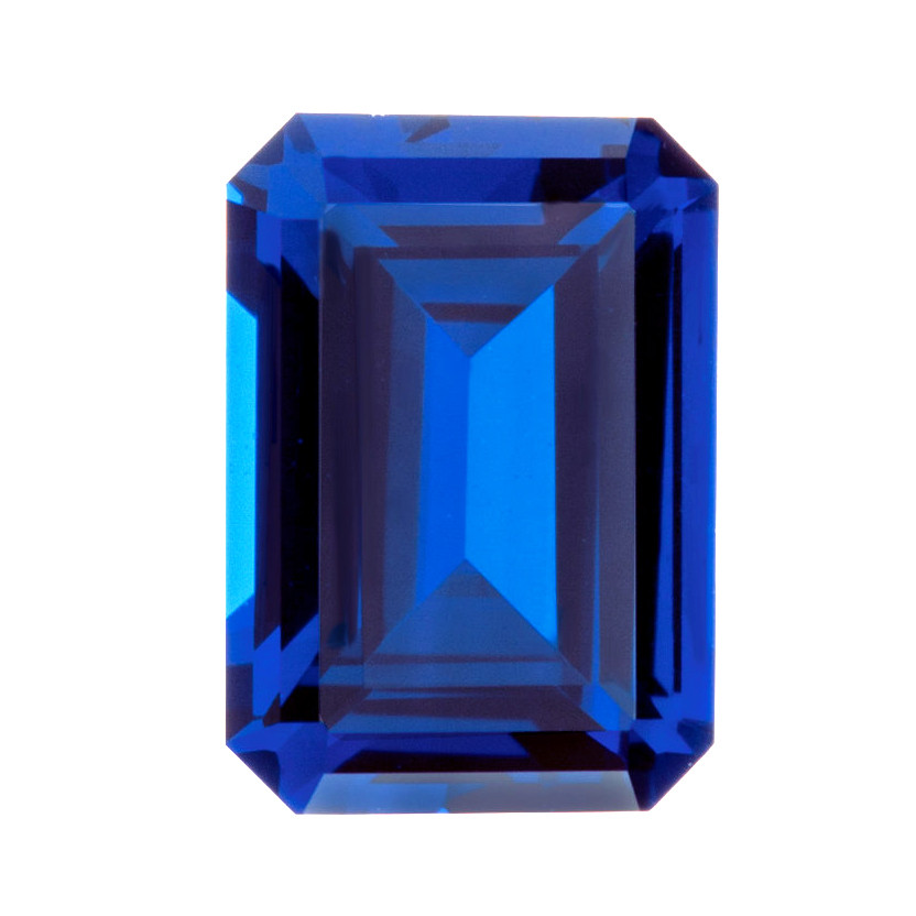 Emerald Cut Ruby Lab Created Synthetic Loose Stone