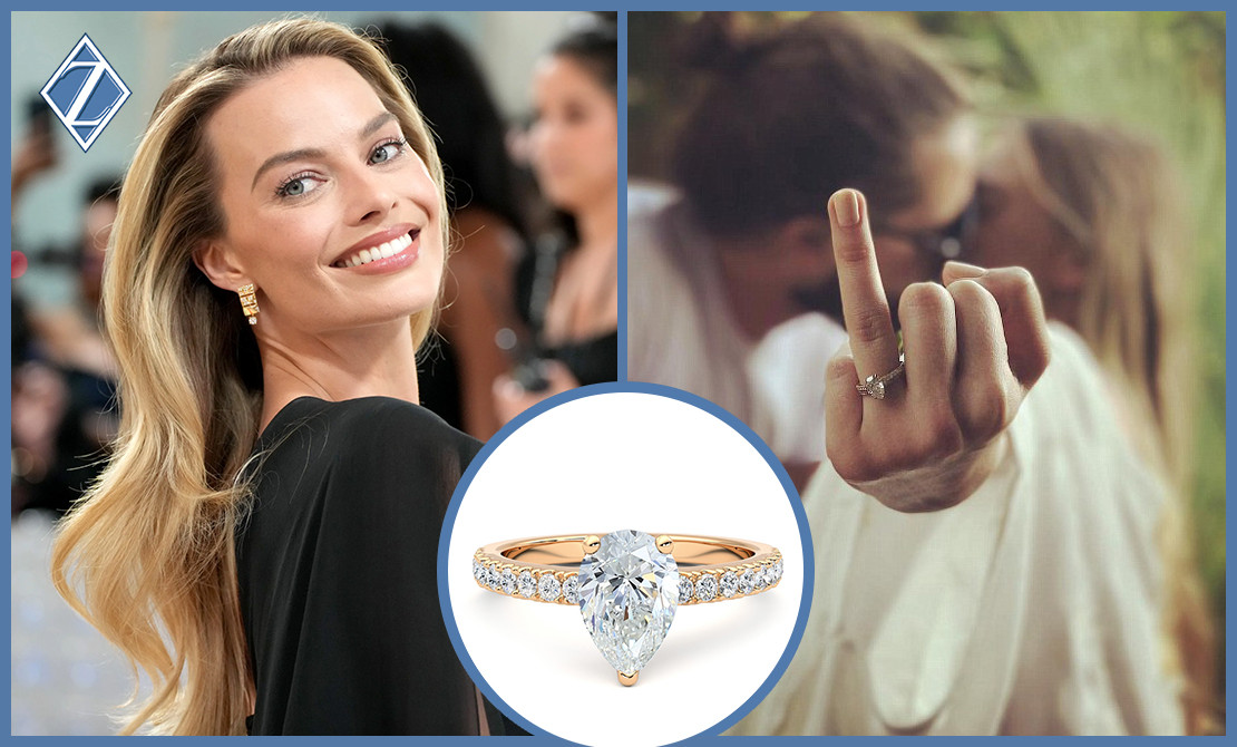 Margot Robbie Diamond Engagement Ring - Ziamond