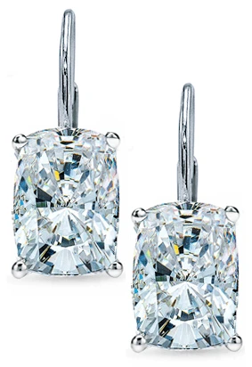 Leverback Earrings - Lab Grown Diamond Alternative Cubic Zirconia