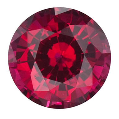 Round Ruby Lab Created Synthetic Loose Stone