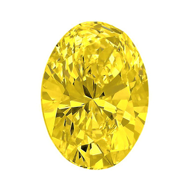 Oval Canary Yellow Diamond Look Cubic Zirconia Loose Stone