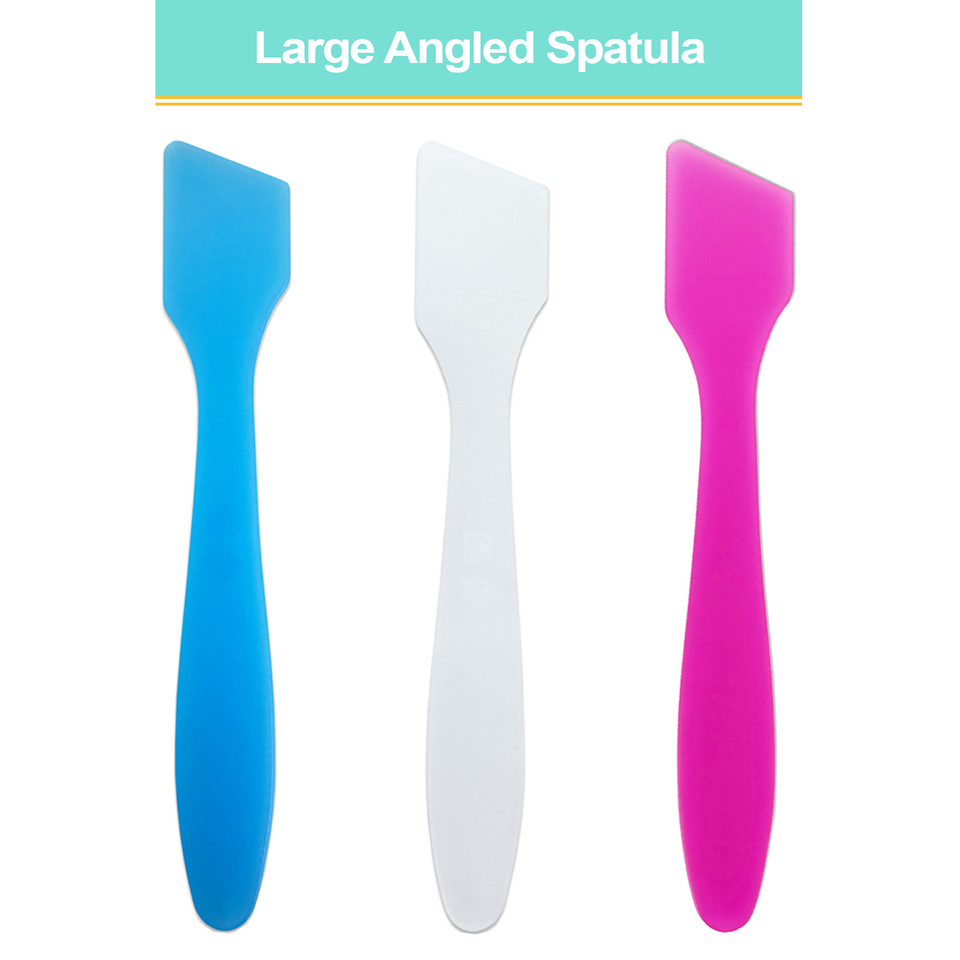 Large Angled Disposable Plastic Spatulas (10ct) - Beauticom, Inc.