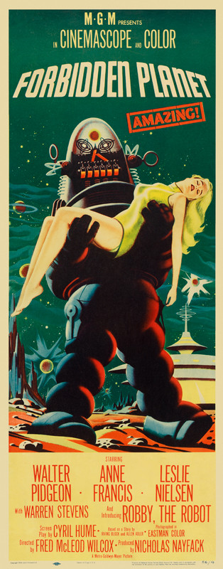 Forbidden Planet 1956 American Movie Vintage Poster Print.