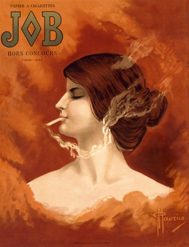 JOB Papier A Cigarettes Vintage Poster by Hernandez 1900 French Fine ...