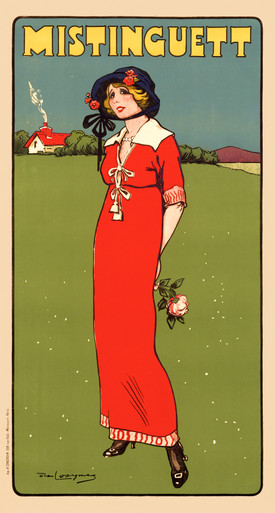 Mistinguett Red Dress Vintage Poster by De Losques 1910 French Fine Art ...