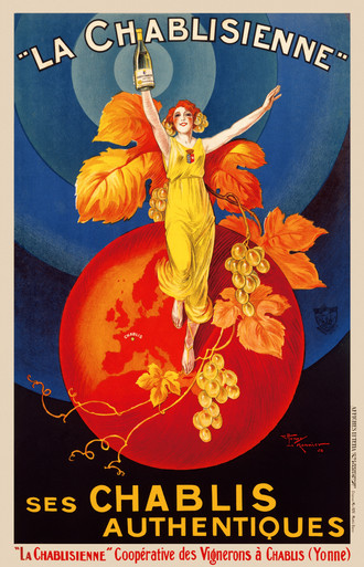 La Chablisienne Vintage Poster by Monnier 1925 French Fine Art Print.