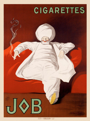 JOB Cigarettes Vintage Poster by Cappiello 1909 French Fine Art Print.