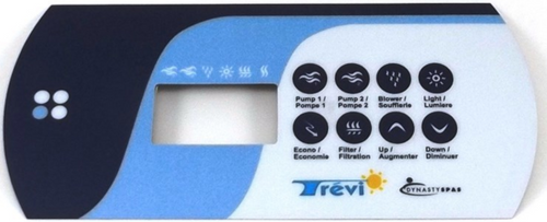 Replacement Dynasty K-85 Topside Overlay - 8 Button with Blower & Trevi ...
