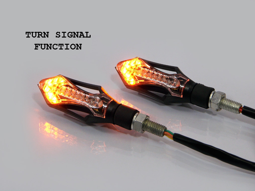 Motorcycle Motorbike LED Rear Indicators with Integrated Stop & Tail Lights