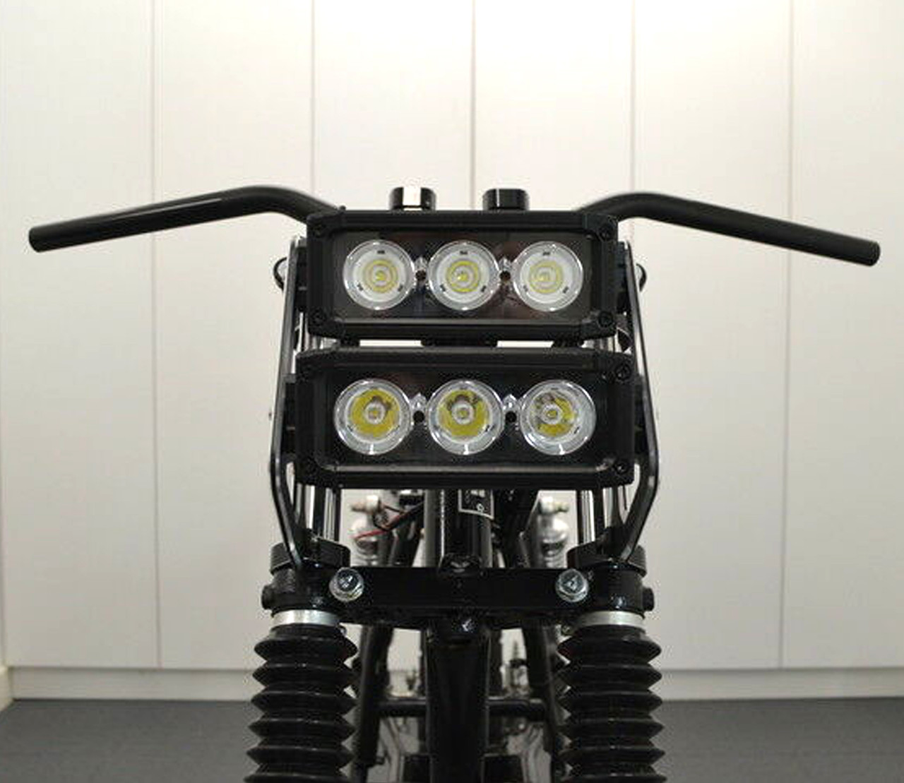 LED Light Bar Motorbike Headlight Dual Stacked For Streetfighter ...