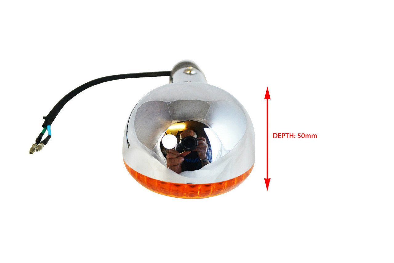 Large Universal Motorcycle Chrome Classic Style Indicators- Suzuki ...