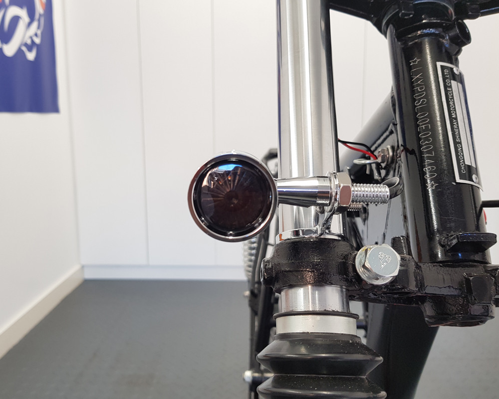 Drilled Motorbike Indicators for Retro Custom HOG Chopper Bobber ...