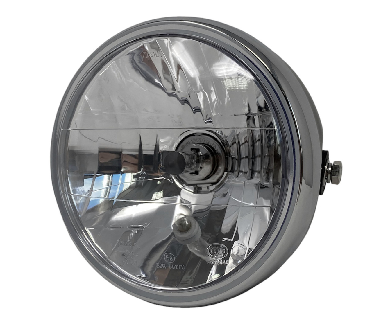 Black Metal Custom Project Retro Motorbike Headlight