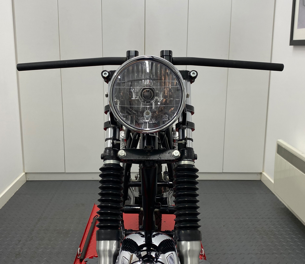 Black Metal Custom Project Retro Motorbike Headlight
