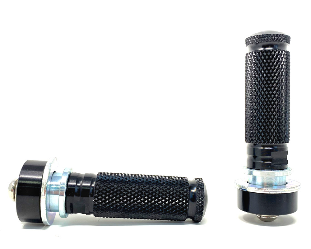 Motorbike Rearsets Footpegs Inc. Hanger Black Aluminium Alloy Cafe ...