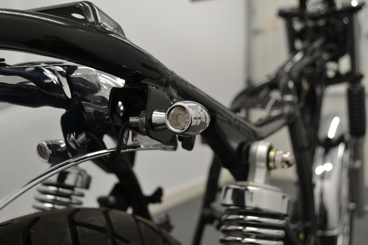 Motorcycle Motorbike Custom Chrome Aluminium LED Indicators / Turn Signals