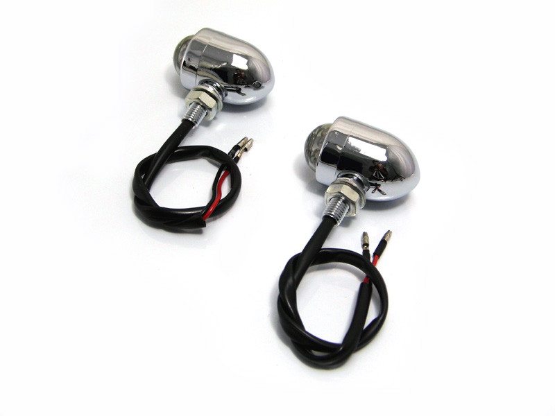 Motorcycle Motorbike Custom Chrome Aluminium LED Indicators / Turn Signals