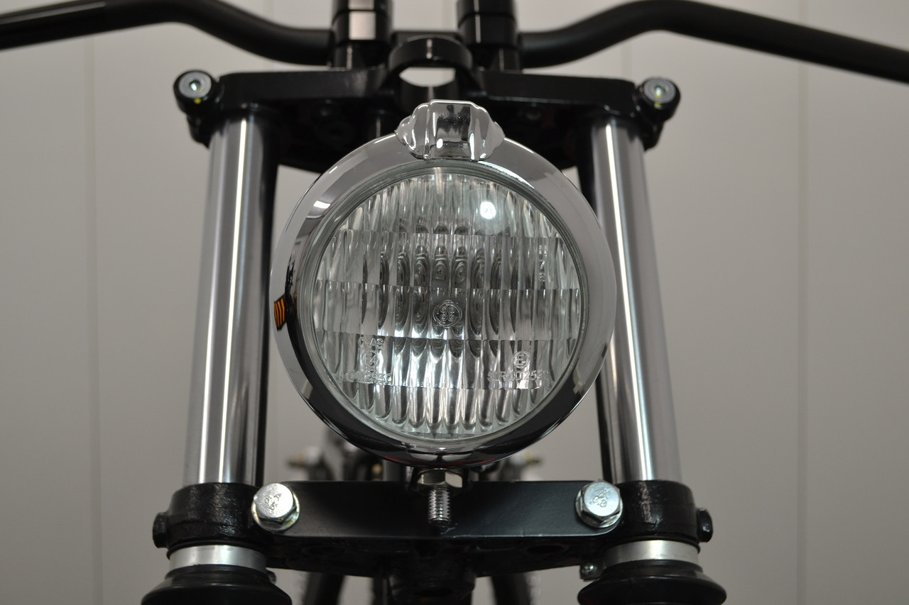 Motorbike Headlight Classic Custom Chrome for Bobber Chopper Scrambler ...