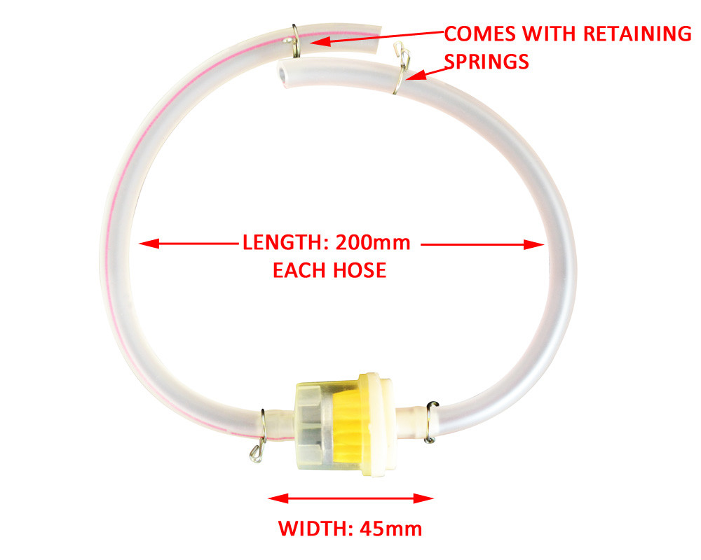 Clear Silicone 4mm Diameter Fuel Line Pipe With Fuel Filter For ...
