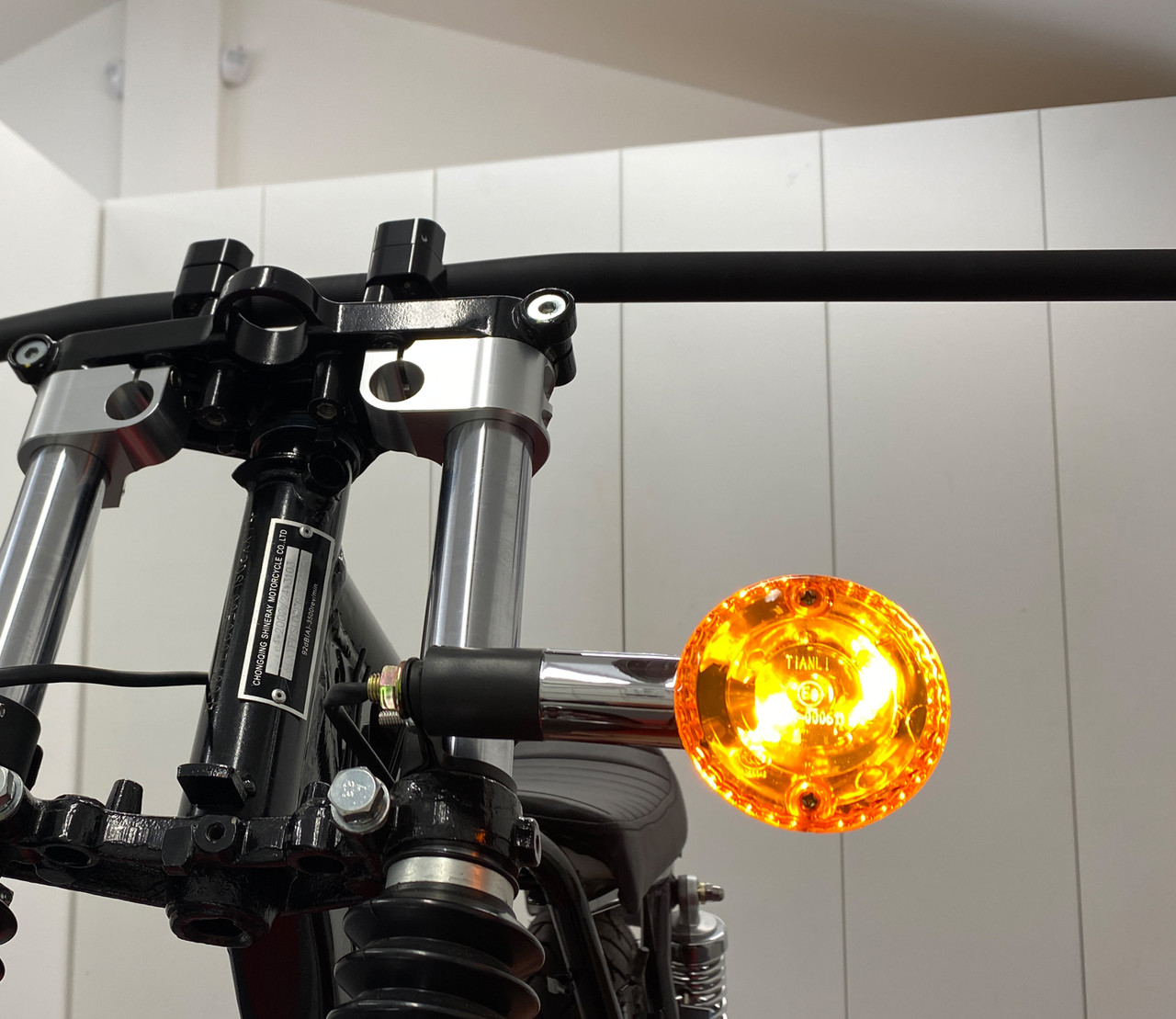Set of 4 Large Amber Chrome Universal E-marked Motorcycle Motorbike ...
