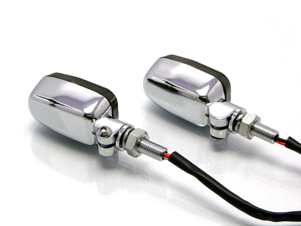 Custom Chrome Aluminium Integrated Indicators for Motorcycle Motorbike ...
