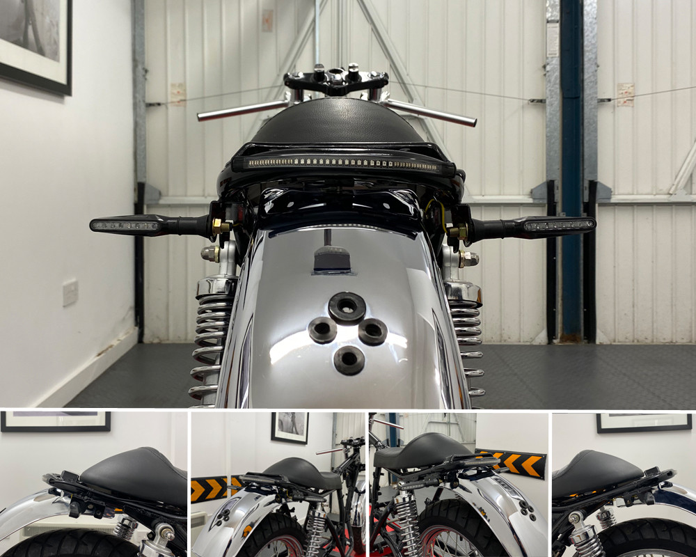 Black Slim Line Pair of Motorbike Motorcycle LED Indicators with Single ...