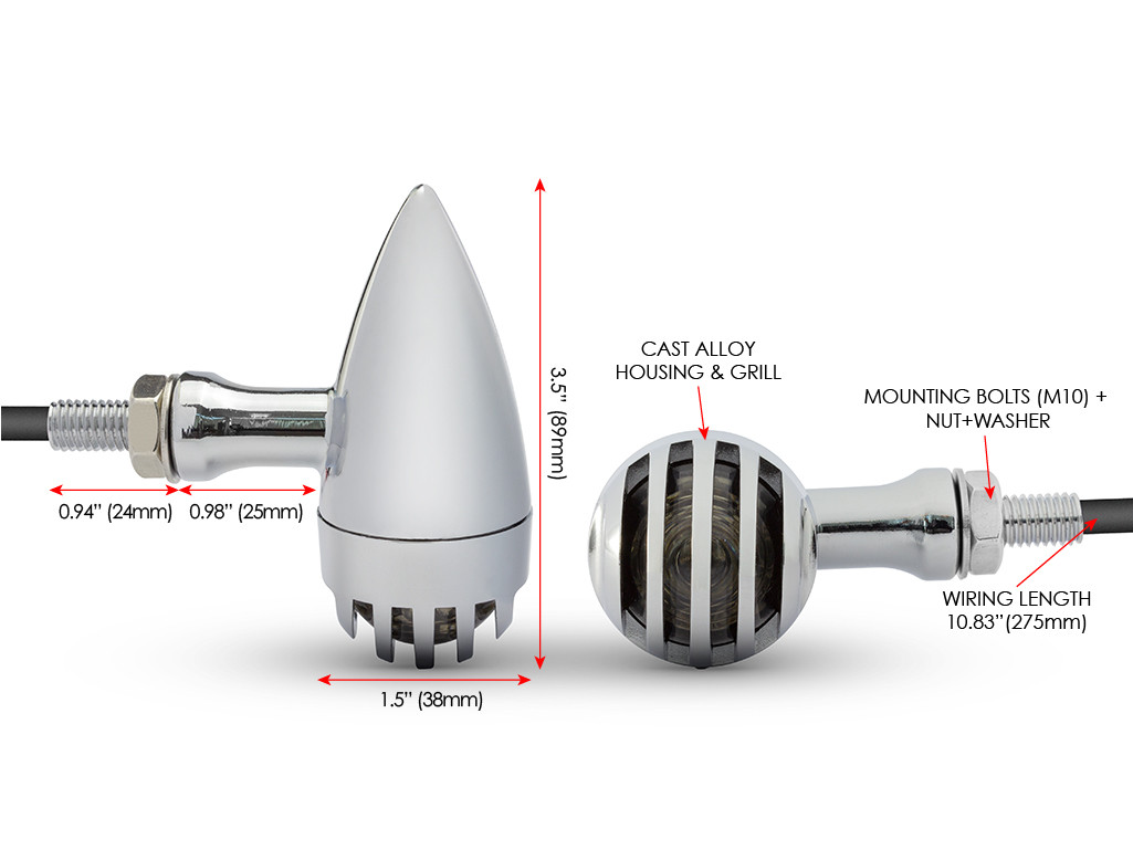 Chrome Alloy LED Indicators for Custom Projects