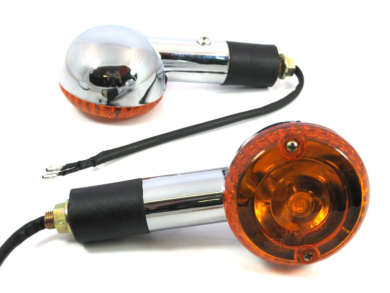 Large Universal Motorcycle Chrome Classic Style Indicators- Suzuki ...
