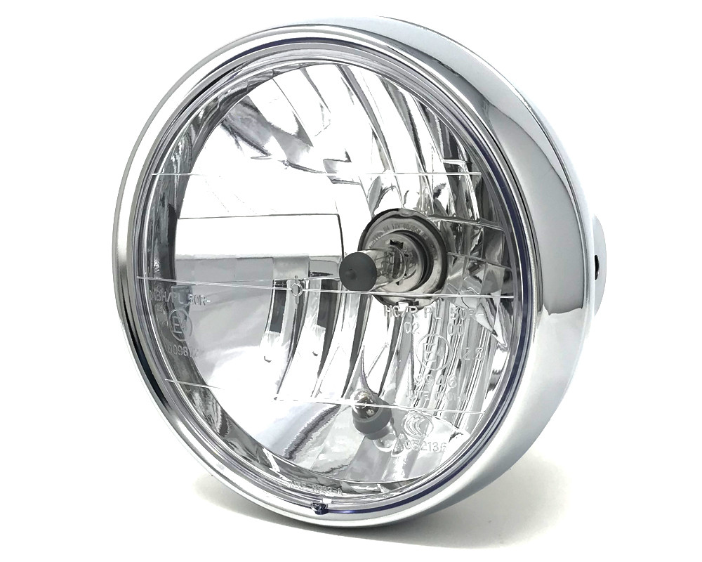 7.5" Headlight 55W Homologated in Chrome for Retro Cafe Racer Project
