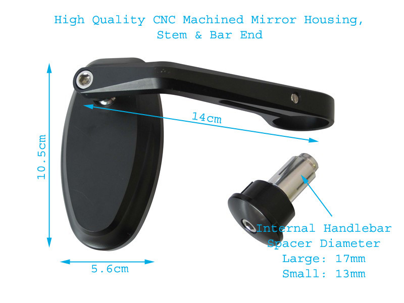 PAIR Of High Quality CNC Machined Aluminium Motorcycle Motorbike ...