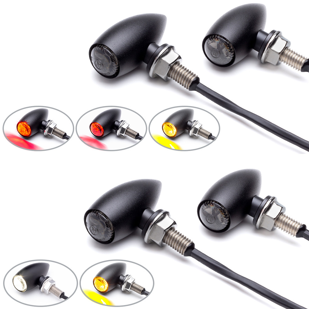 Motorbike Indicators Front & Rear with Integrated DRL & Stop Tail Brake ...