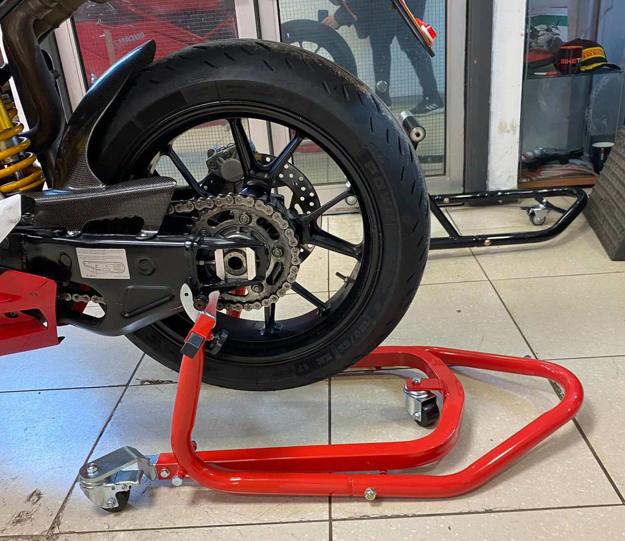 Motorcycle MOBILE Rear Wheel Paddock Stand MULTI-DIRECTIONAL