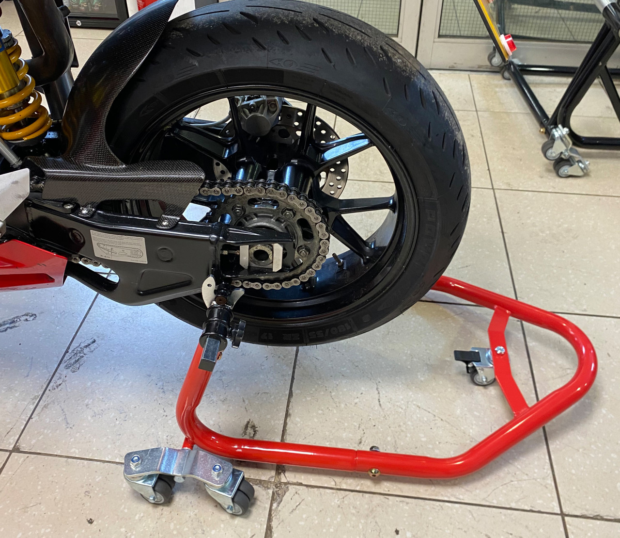 Motorcycle MOBILE Rear Wheel Paddock Stand MULTI-DIRECTIONAL - HIGH ...