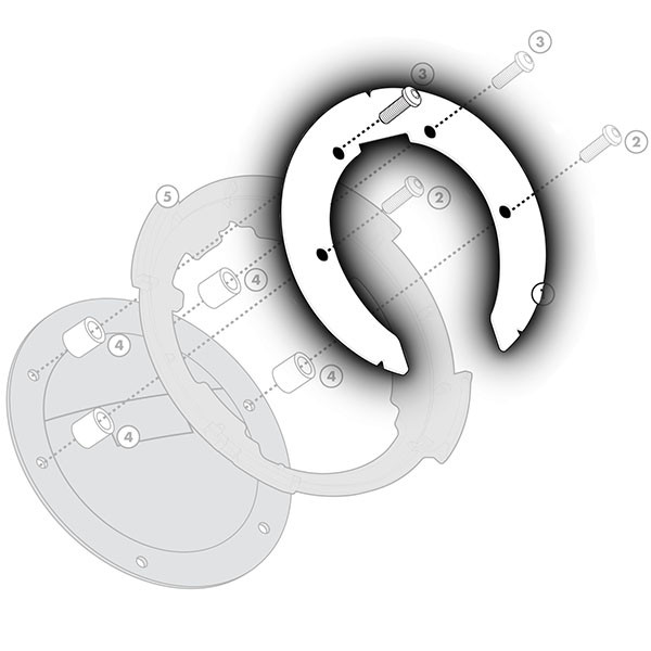 Givi BF25 Tanklock Attachment Flange - Honda CRF1000L Africa Twin ...