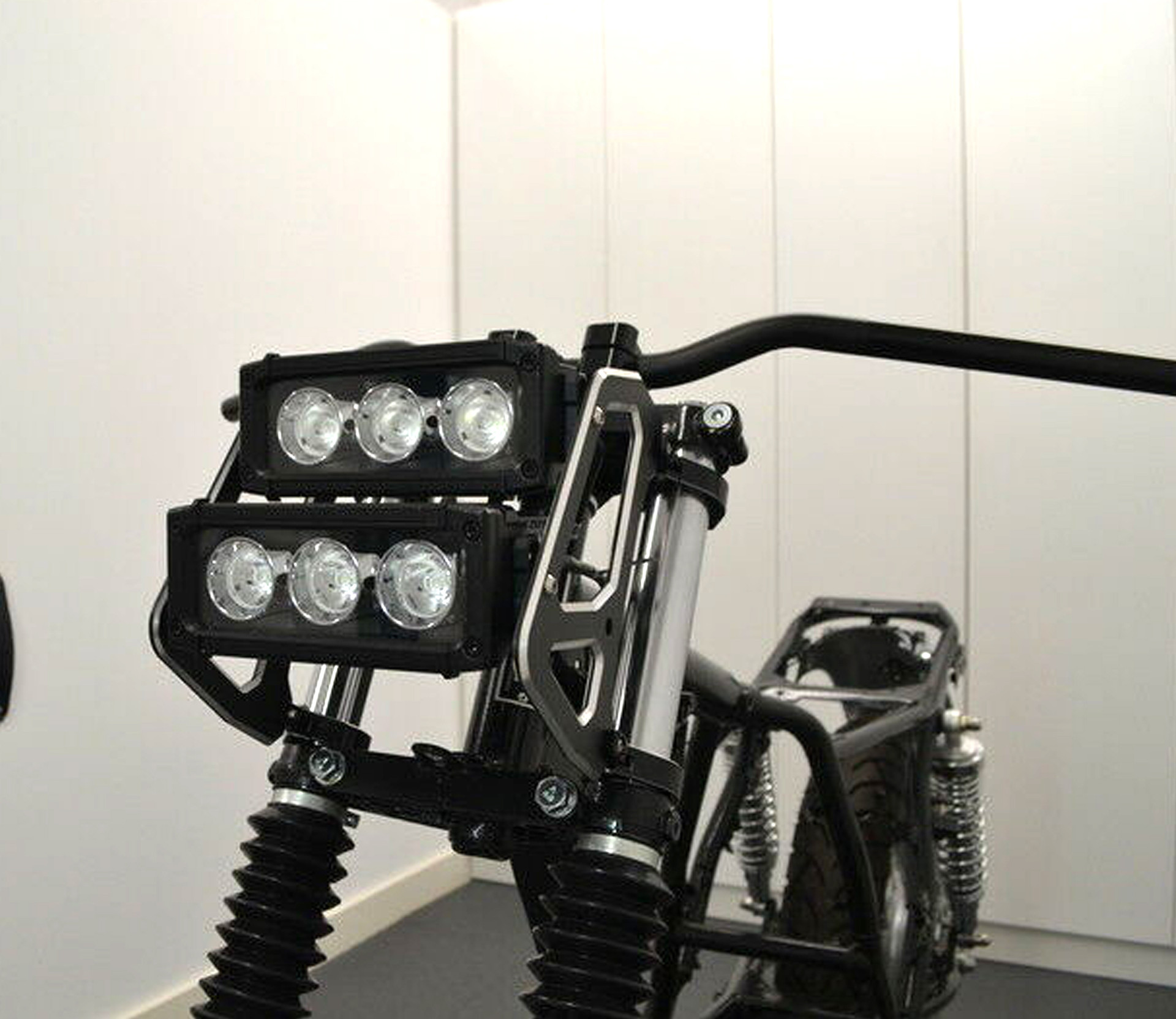 LED Light Bar Motorbike Headlight Dual Stacked For Streetfighter ...