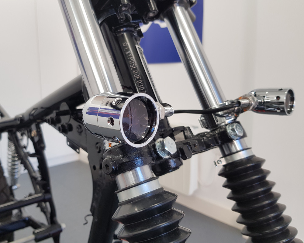 Drilled Motorbike Indicators for Retro Custom HOG Chopper Bobber ...