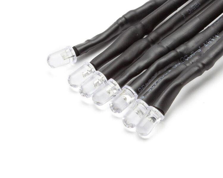 BLUE Car Motorbike LED Auxiliary Light Set - Flush Mount - 14 Piece