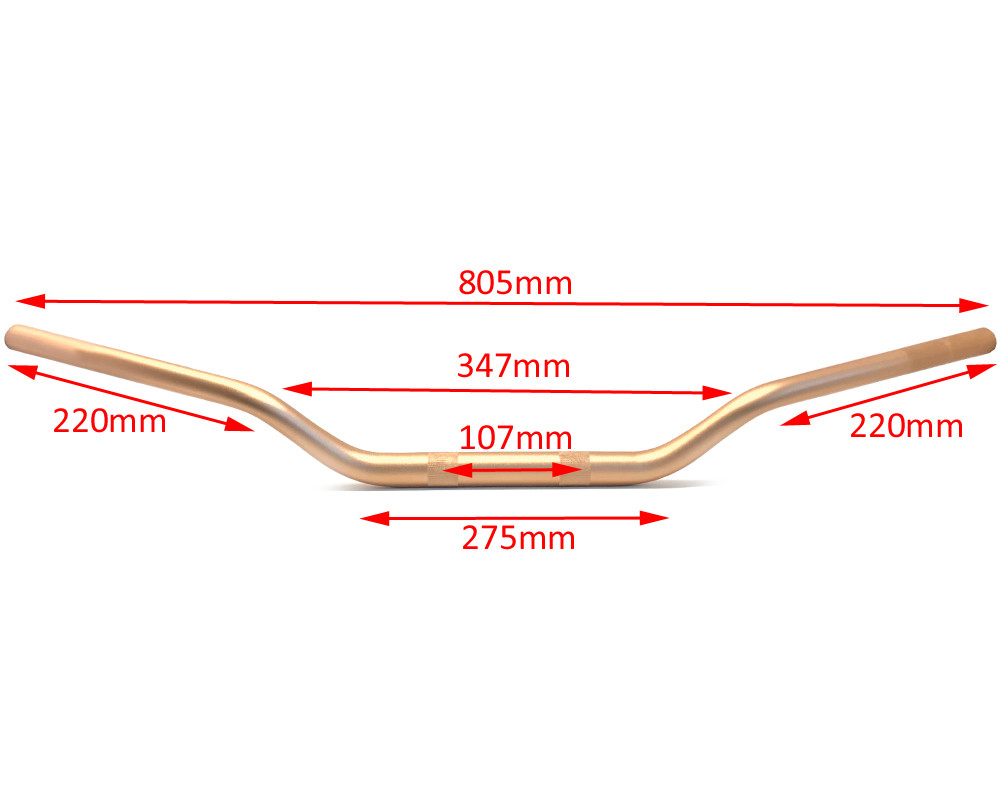 TITANIUM Tapered Alloy 28mm Fat Bars Motocross Streetfighter Supermoto ...