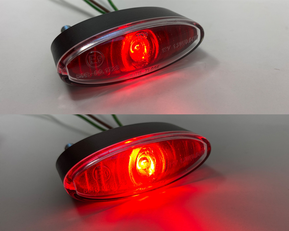 Mini Stop Tail Light LED for Project Motorcycles & Scooters - Red Lens